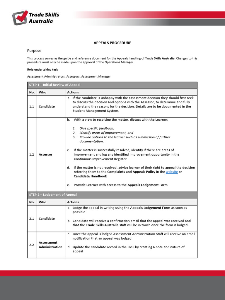 TSA Appeals Procedure | PDF | Appeal | Complaint