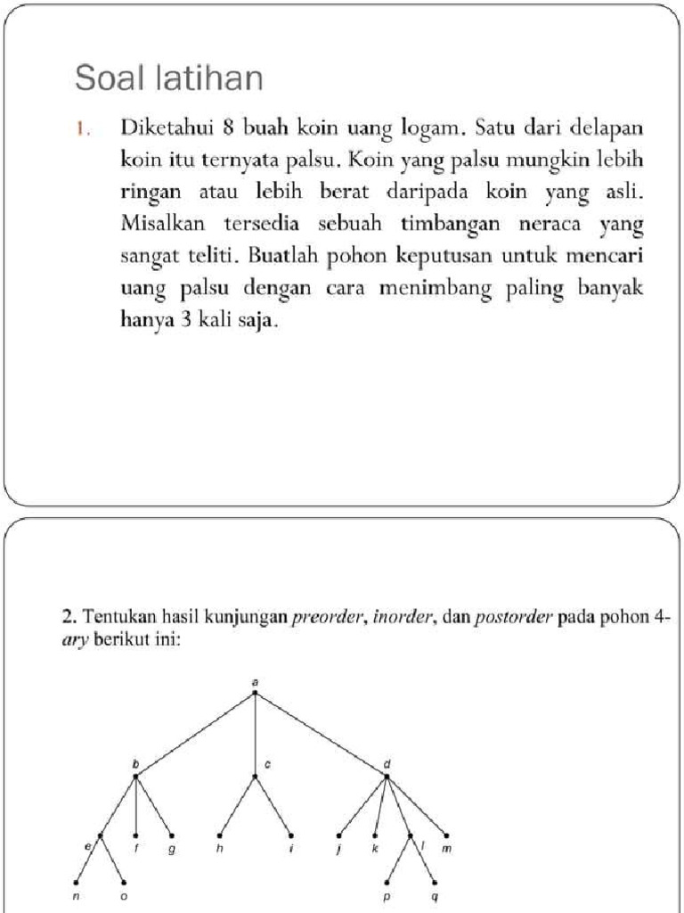 Soal Latihan Pohon Berakar | PDF
