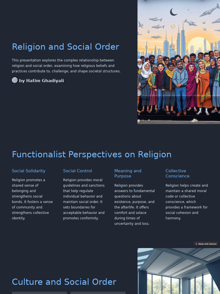 Religion's Role in Social Order Dynamics | PDF | Émile Durkheim ...