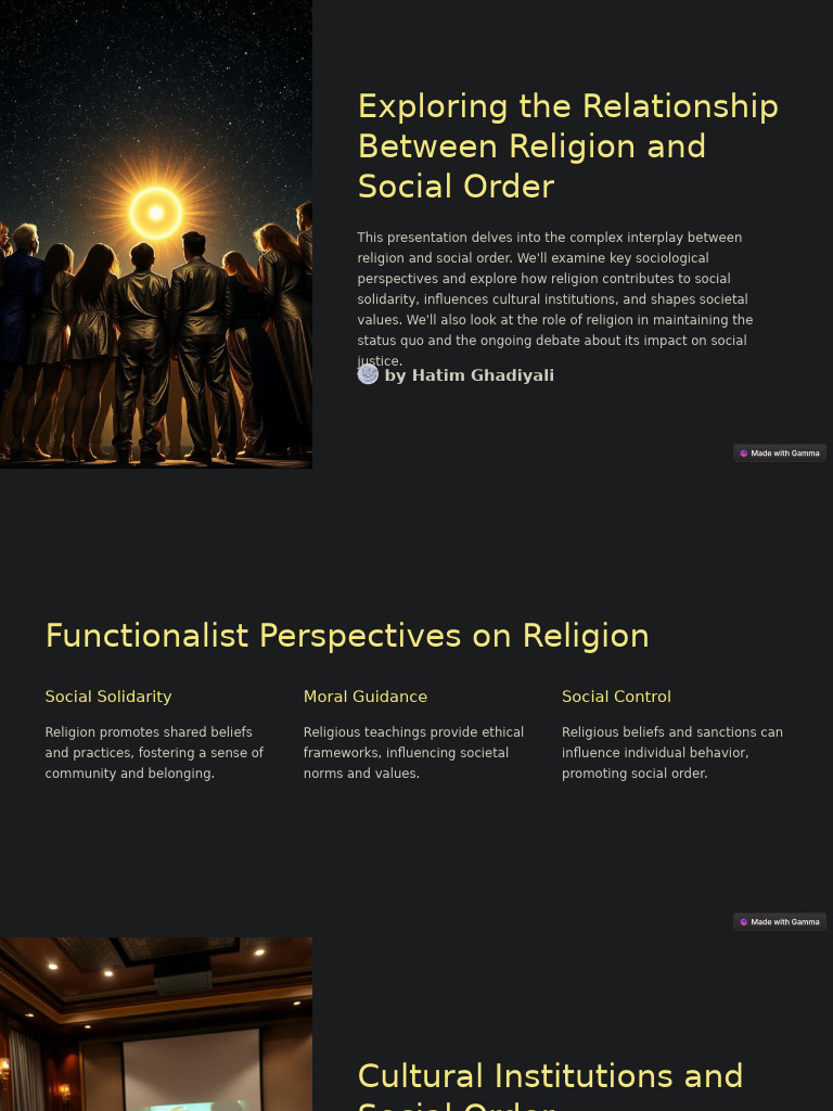 Religion's Role in Social Order Dynamics | PDF | Émile Durkheim | Rituals