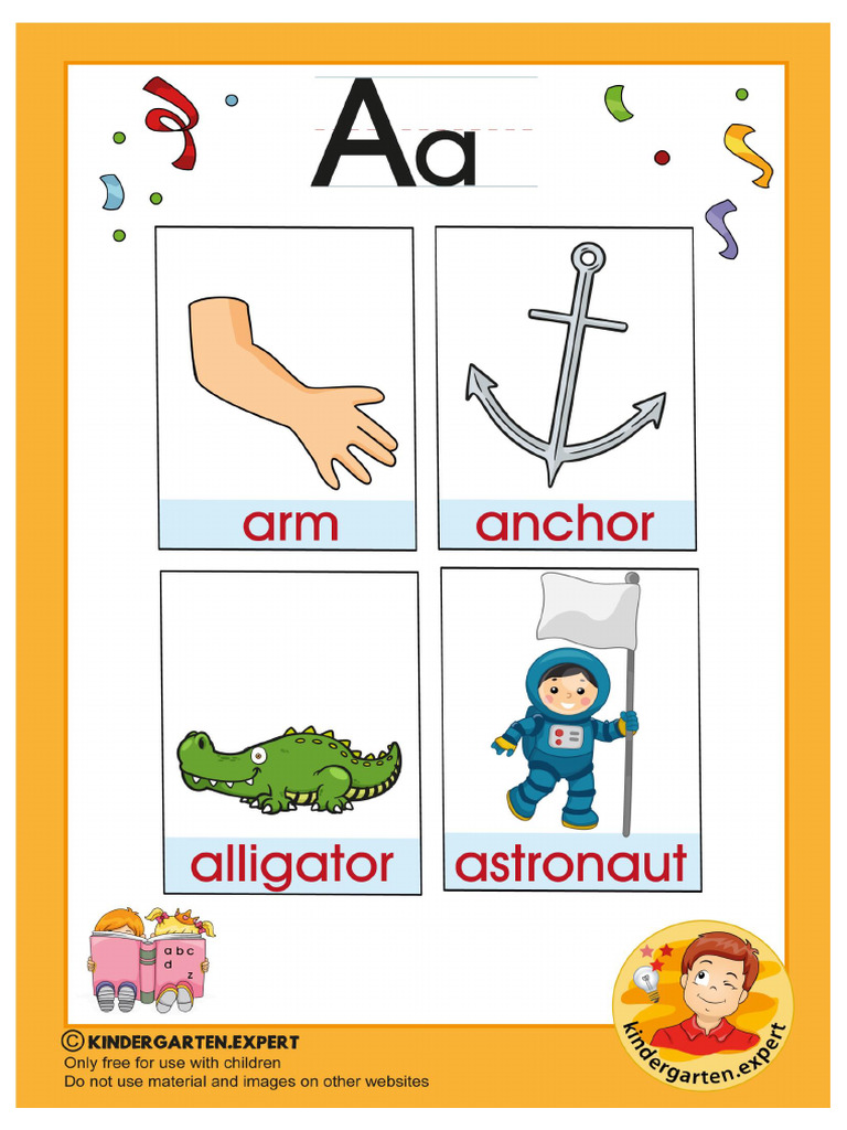 Early Childhood Sight Words, Letter A, For Kindergarten, Kindergarten ...