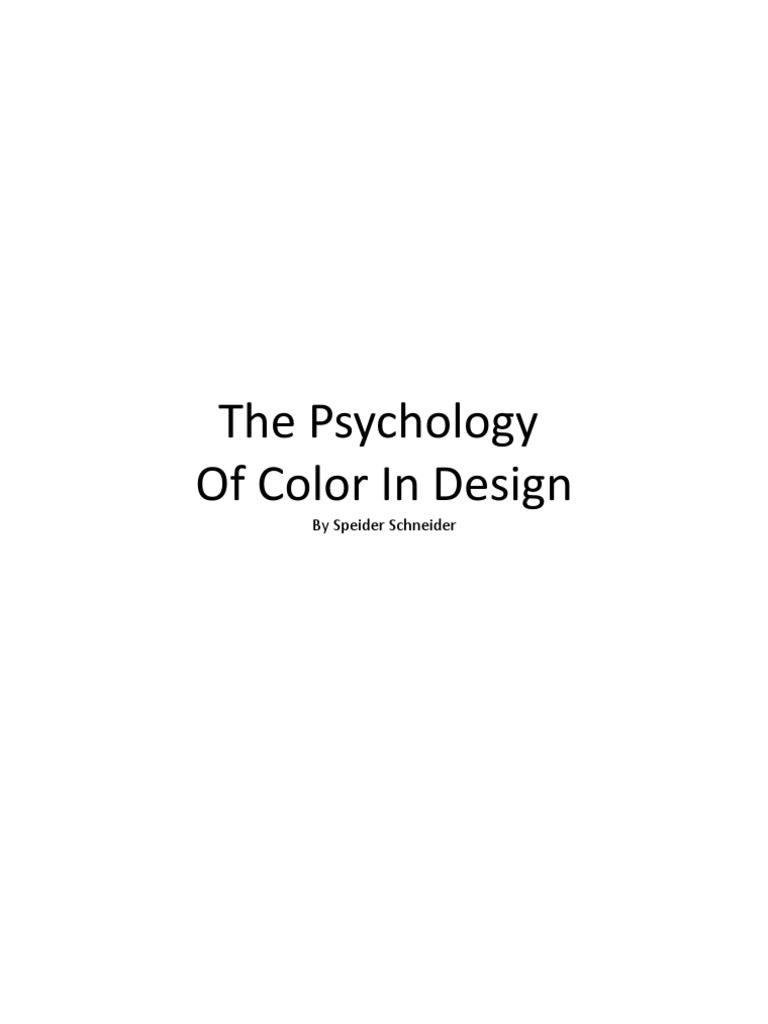 The Psychology of Color in Design | PDF | Color | Yellow