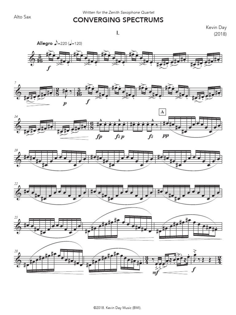 Alto Sax - Movement 1 | PDF
