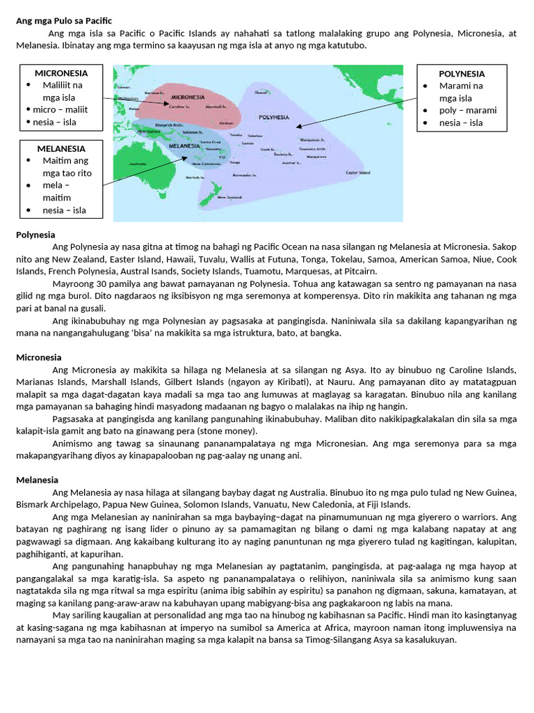 2ND Q Ang Mga Pulo Sa Pacific | PDF