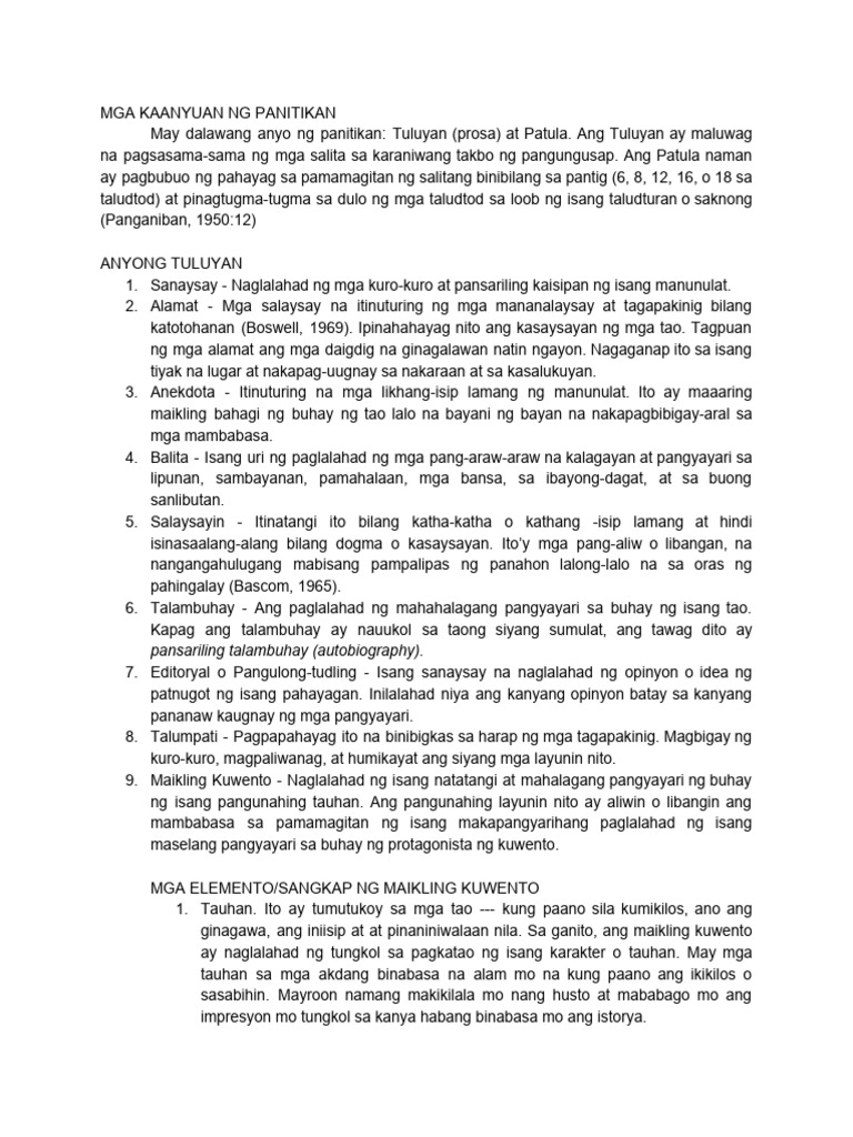 Anyong Tuluyan | PDF