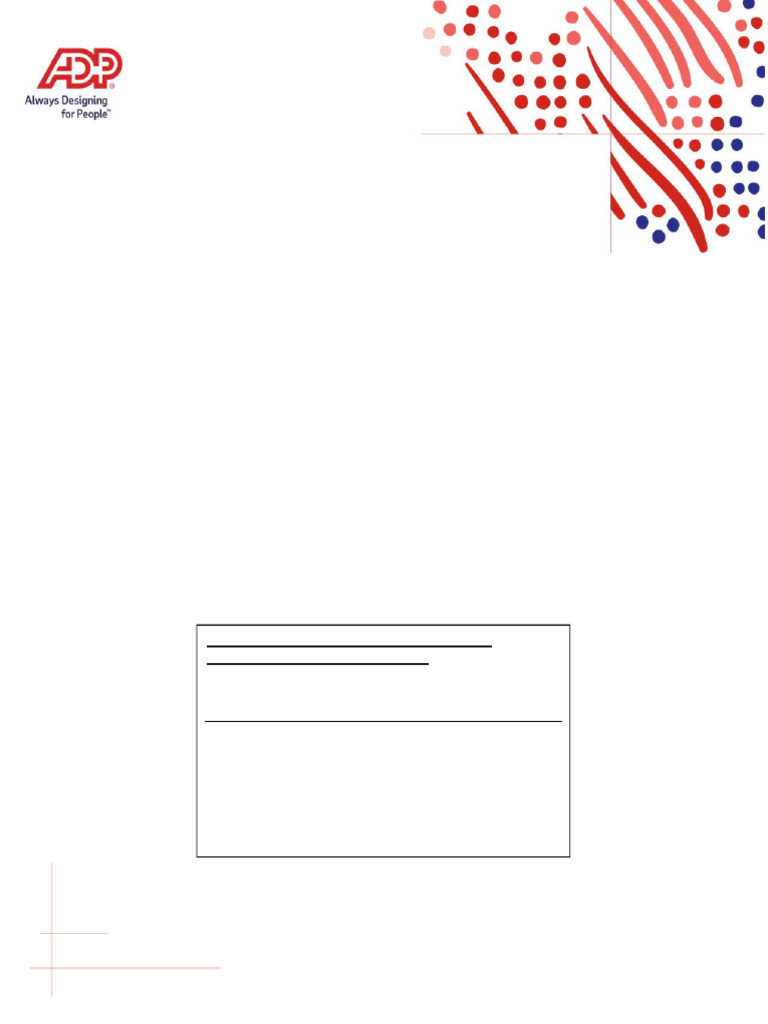 ADP Basic Employment Policy Acknowledgement - 2020 | PDF | Family And Medical Leave Act Of 1993 ...