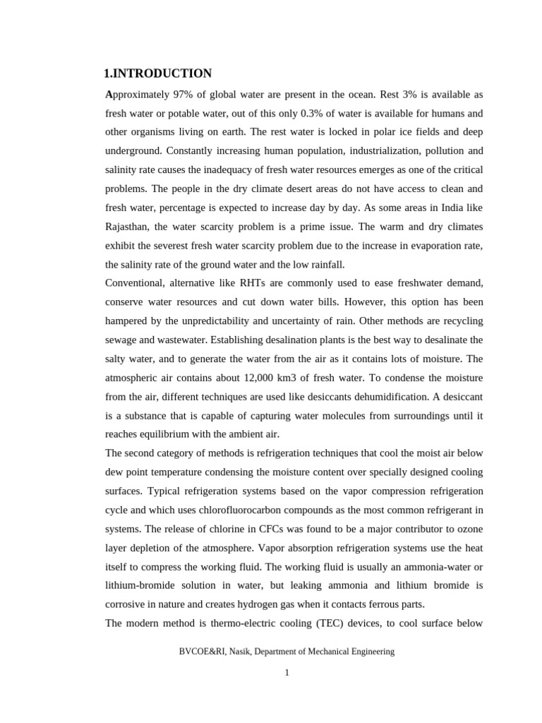 Solar Powered Peltier Condenser | PDF | Water | Photovoltaics