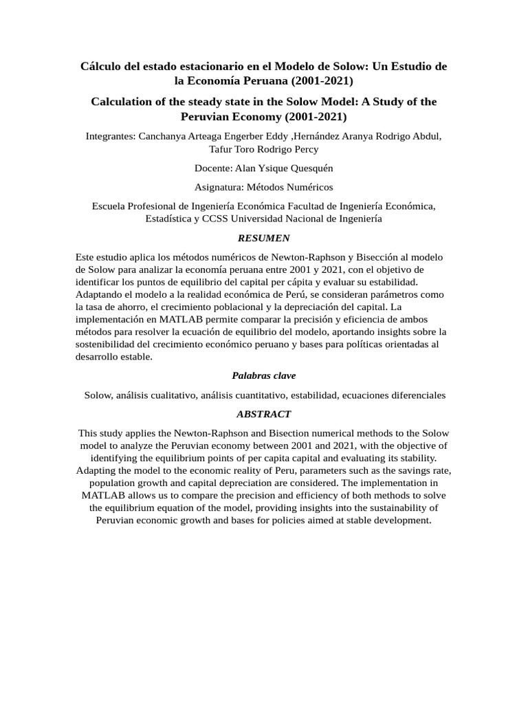 Aplicación de Los Métodos Numéricos de Newton Primer Avance | PDF | Análisis numérico | Ciencias ...