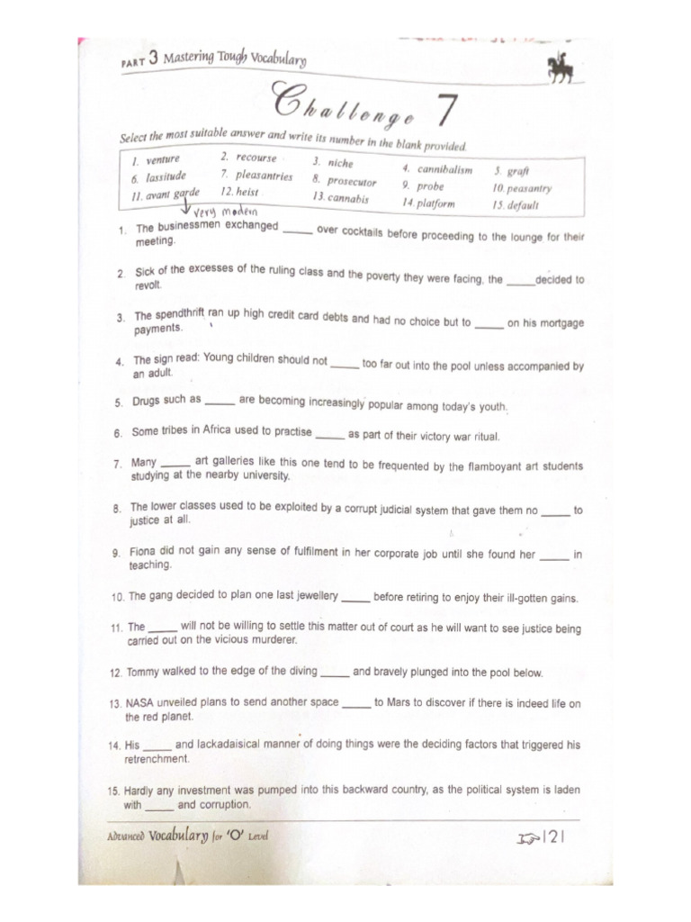 PART 3 Mastering Tough Vocabulary-1 | PDF