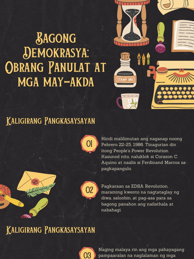 Panitikan Sa Panahon NG Bagong Demokrasya | PDF