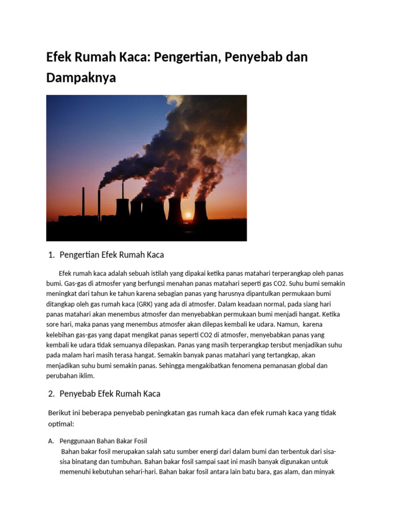 Efek Rumah Kaca | PDF