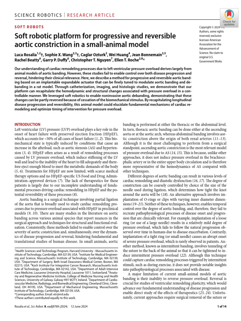 Scirobotics Adj9769 | PDF | Aorta | Heart