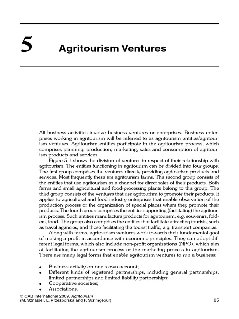 Agritourism Final Project | PDF | Limited Partnership | Partnership