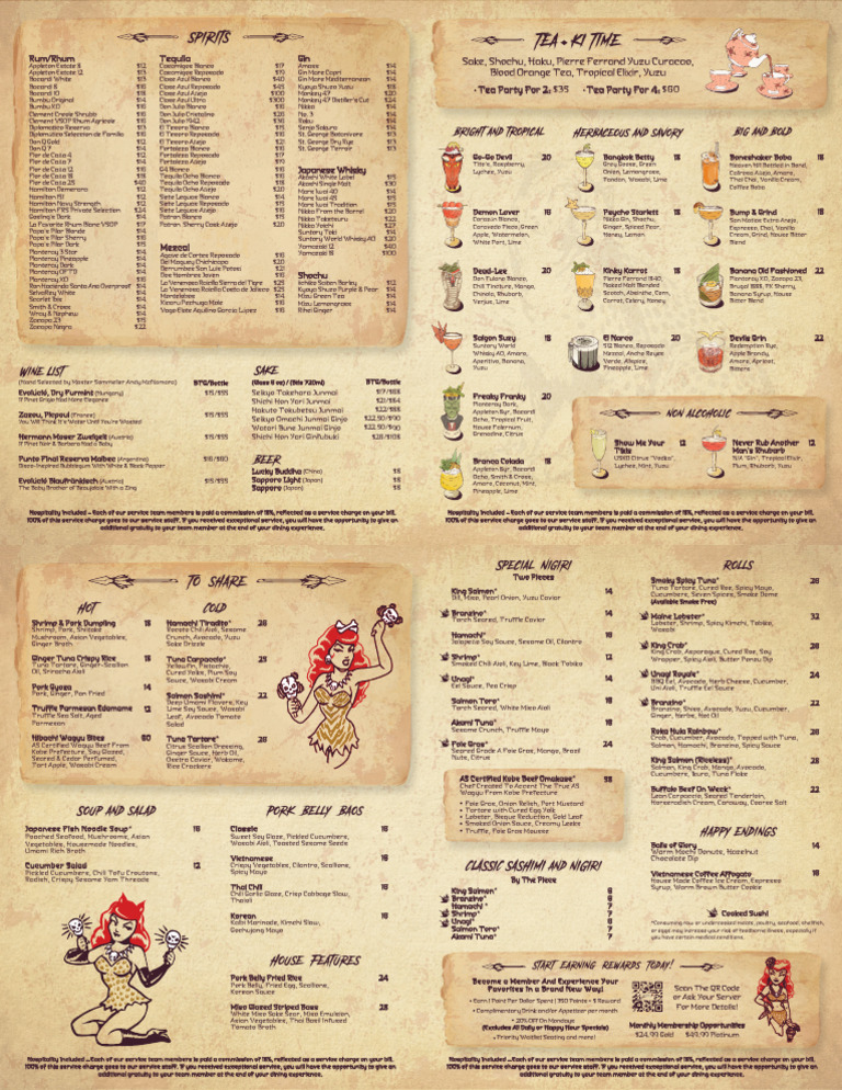 Roka Hula Menu | PDF | Sushi | Sauce