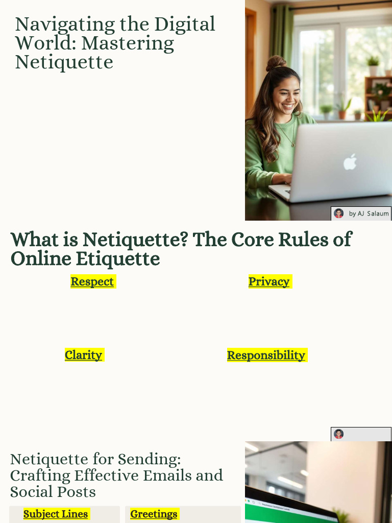 Navigating The Digital World Mastering Netiquette | PDF | Information | Human Communication