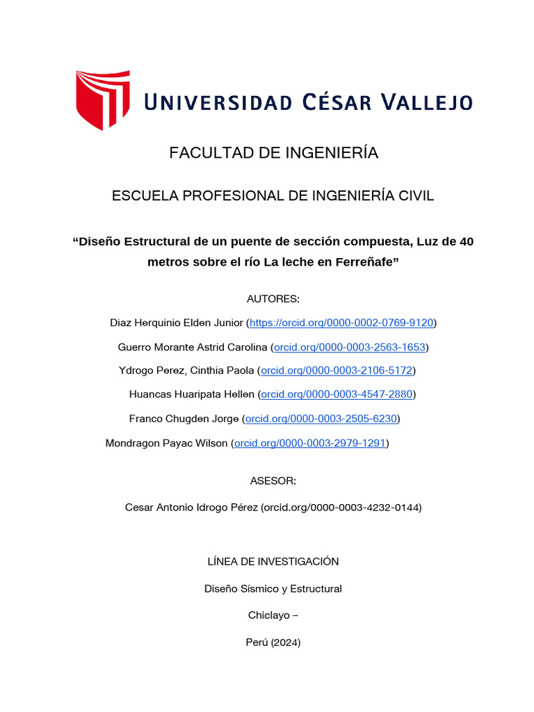 Prueba Nivel de Logro Final | PDF | Puente | Hormigón