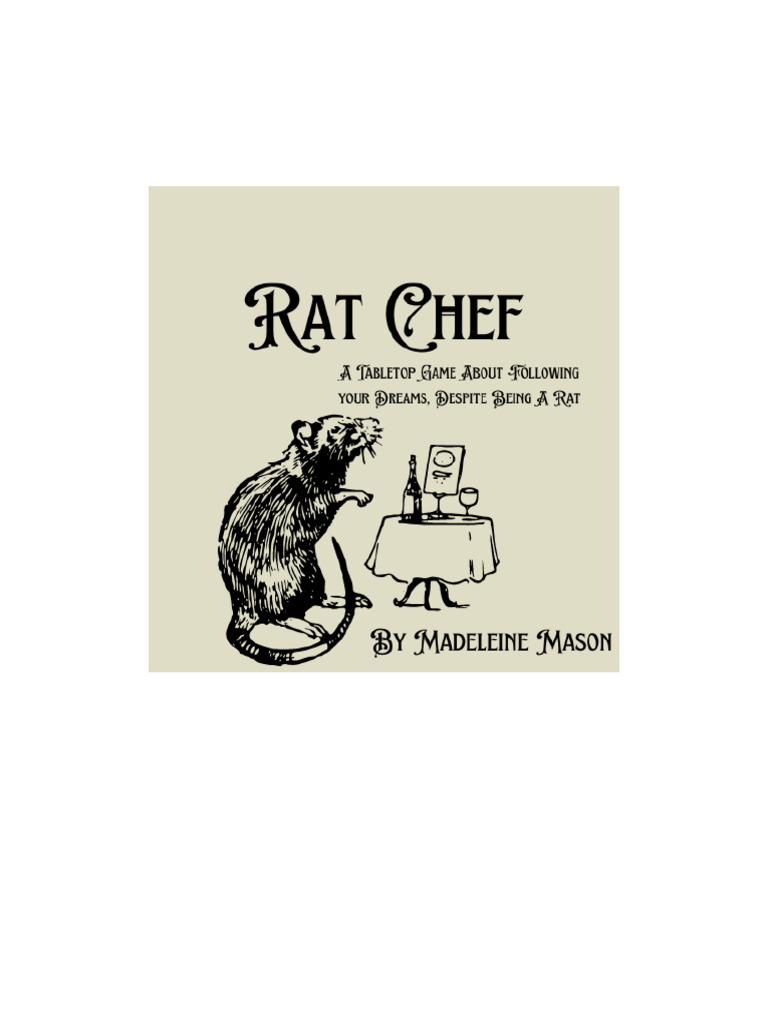 Rat Chef TTRPG | PDF | Chef | Restaurants