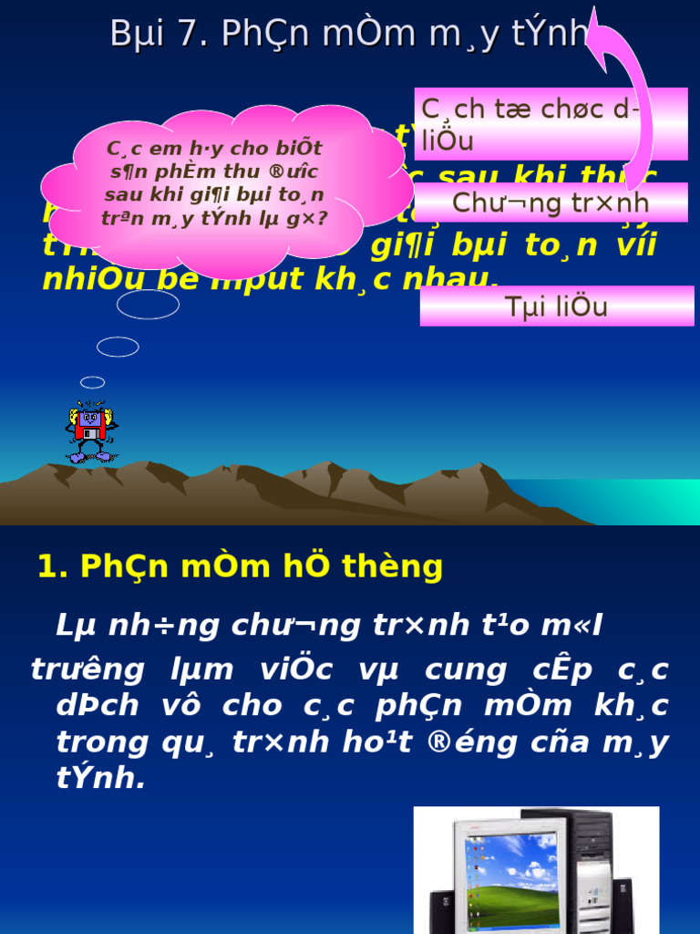 Tiet 19. Phan Mem May Tinh. Nhung Ung Dung Cua Tin Hoc | PDF