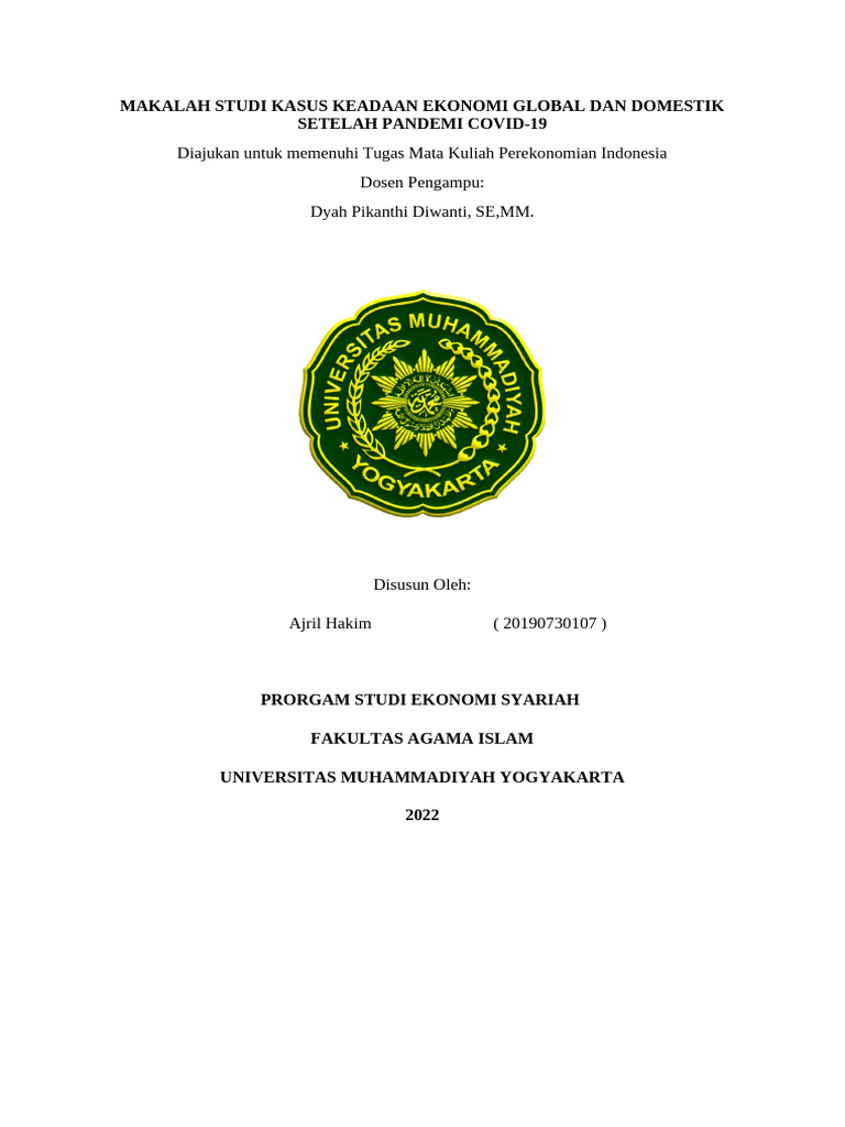 Makalah Studi Kasus Perekonomian Indonesia | PDF