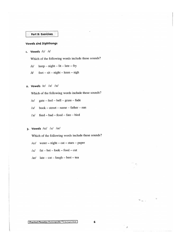 Practical Phonetics Exercises 1 | PDF