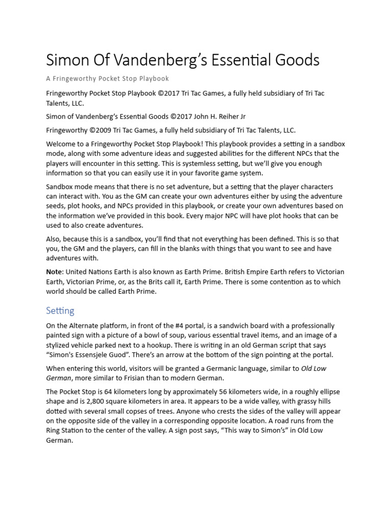 Fringeworthy - Simon of Vandenberg - S Essential Goods | PDF | Maya ...