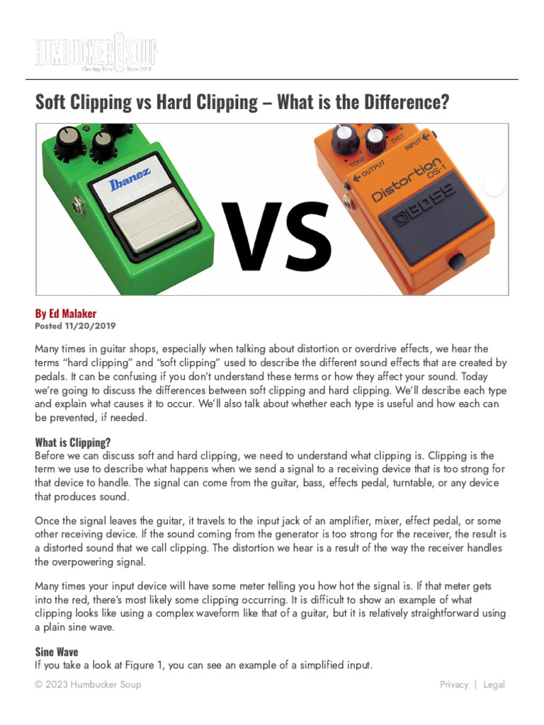 Clipping Explained for Guitarists | PDF | Electricity ...