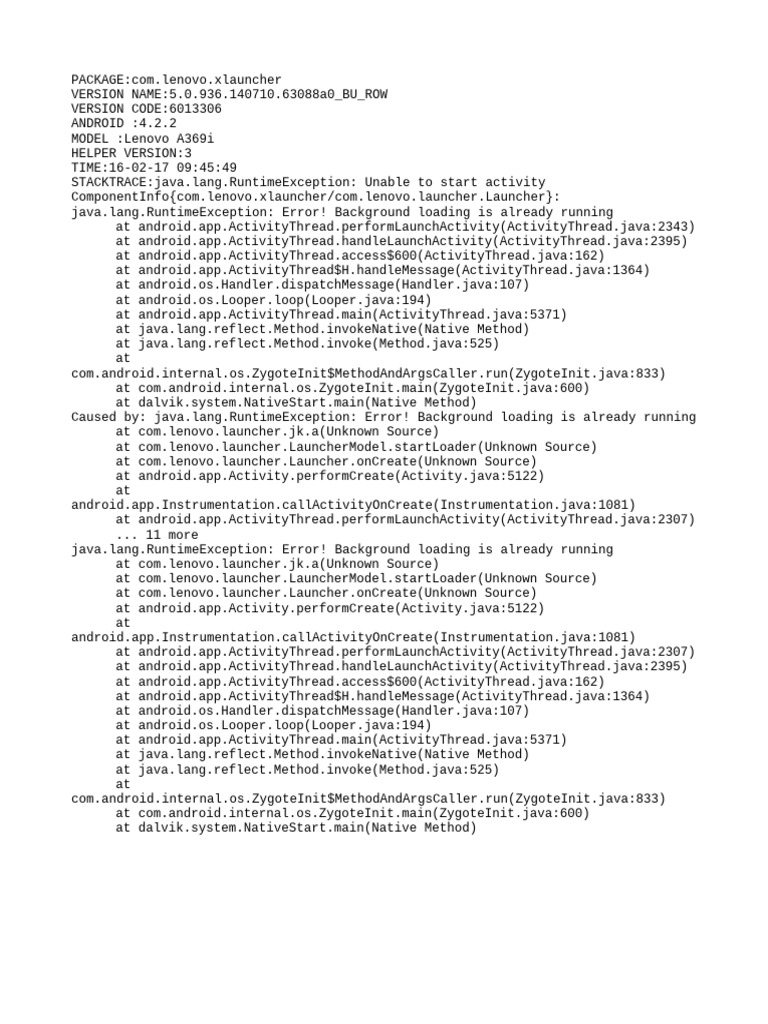 Crash 2016021709454900002 | PDF | Java (Programming Language) | Software Development