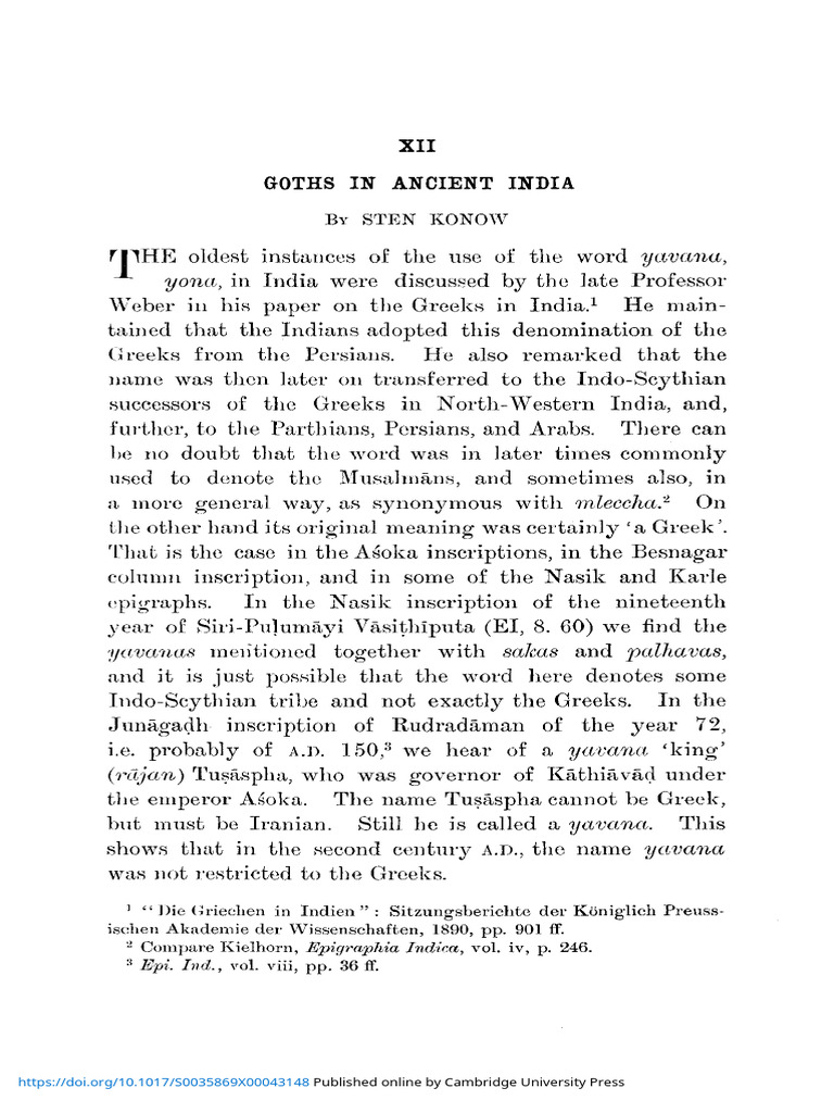 Goths and Yavanas in Ancient India | PDF