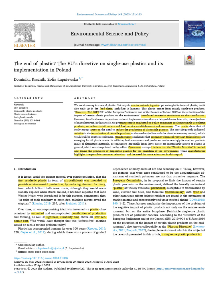 The End of Plastic | PDF | Plastic | Recycling