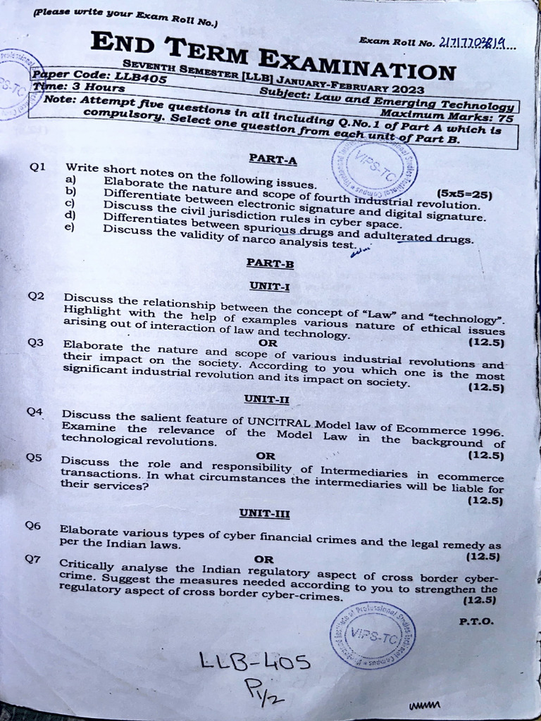 Law and Technology Pyq Library | PDF