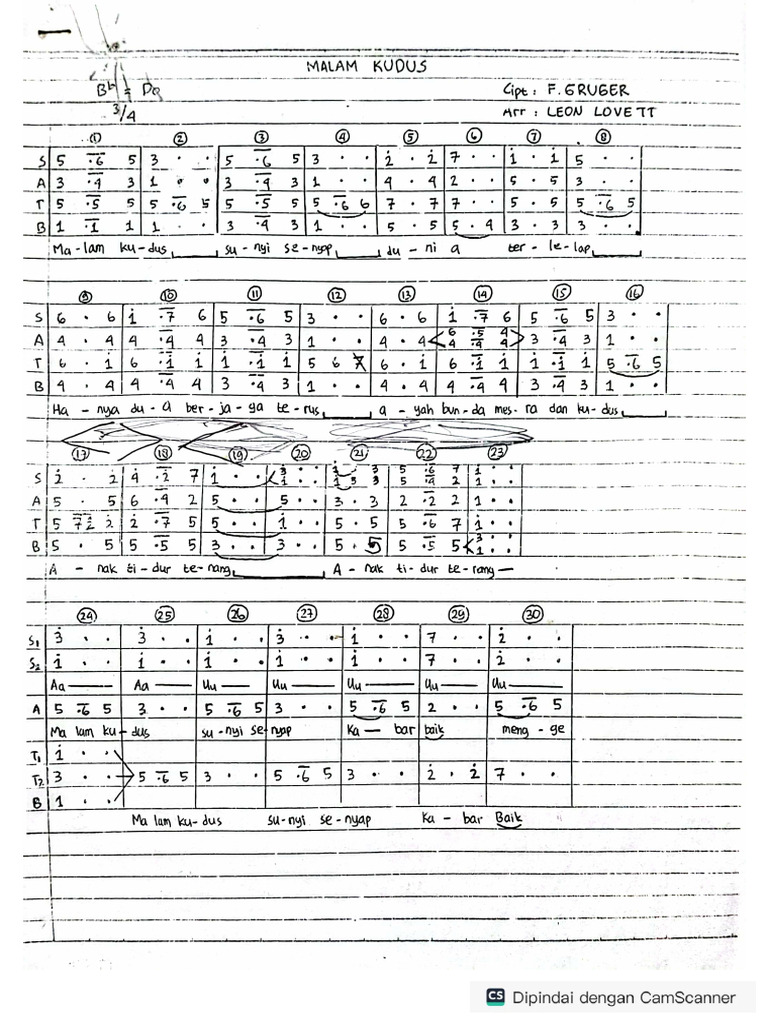 Malam Kudus Partitur | PDF