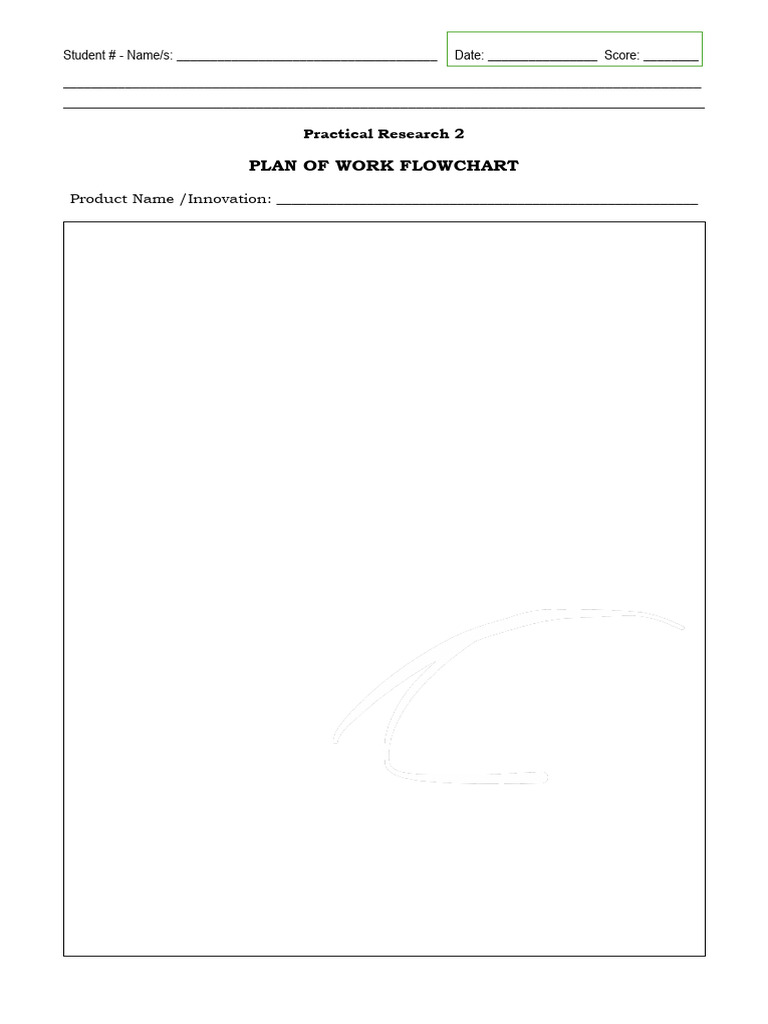 Plan of Work Flowchart | PDF