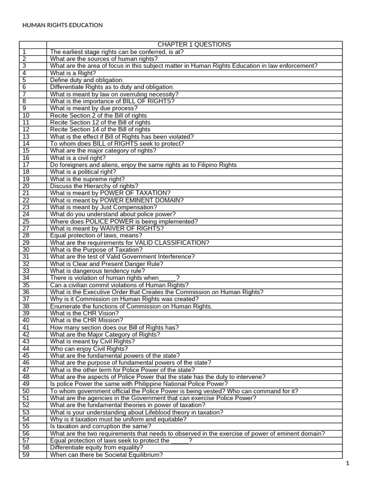 CHAPTER 1 and 2 | PDF | Human Rights | Privacy