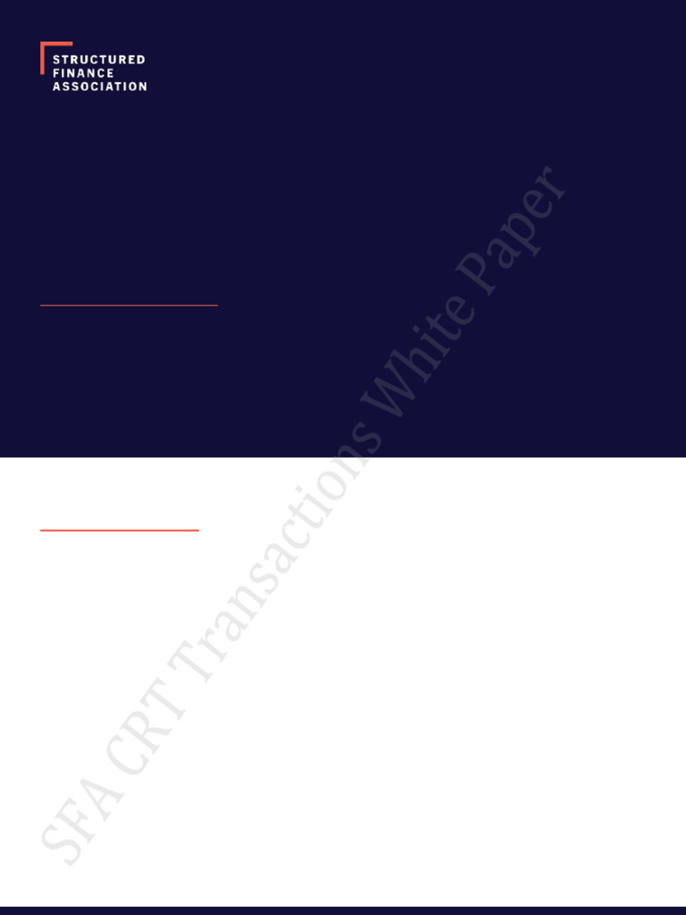 SFA White Paper Credit Risk Transfer Transactions FINAL | PDF | Derivative (Finance) | Credit ...