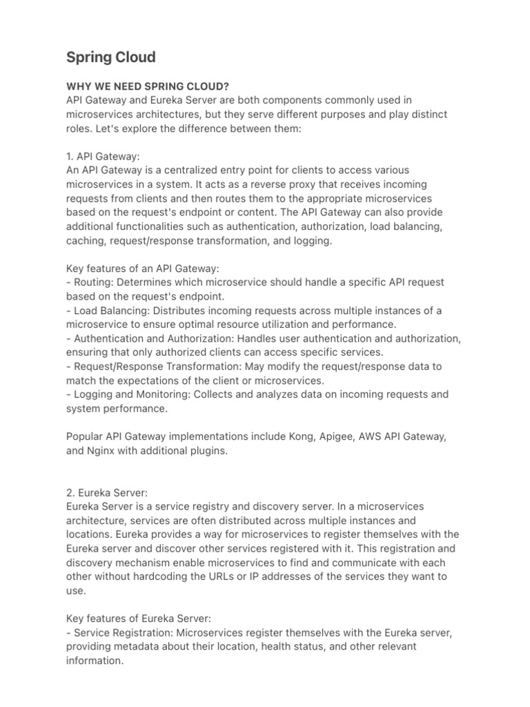 Spring Cloud | PDF | Load Balancing (Computing) | Software Development