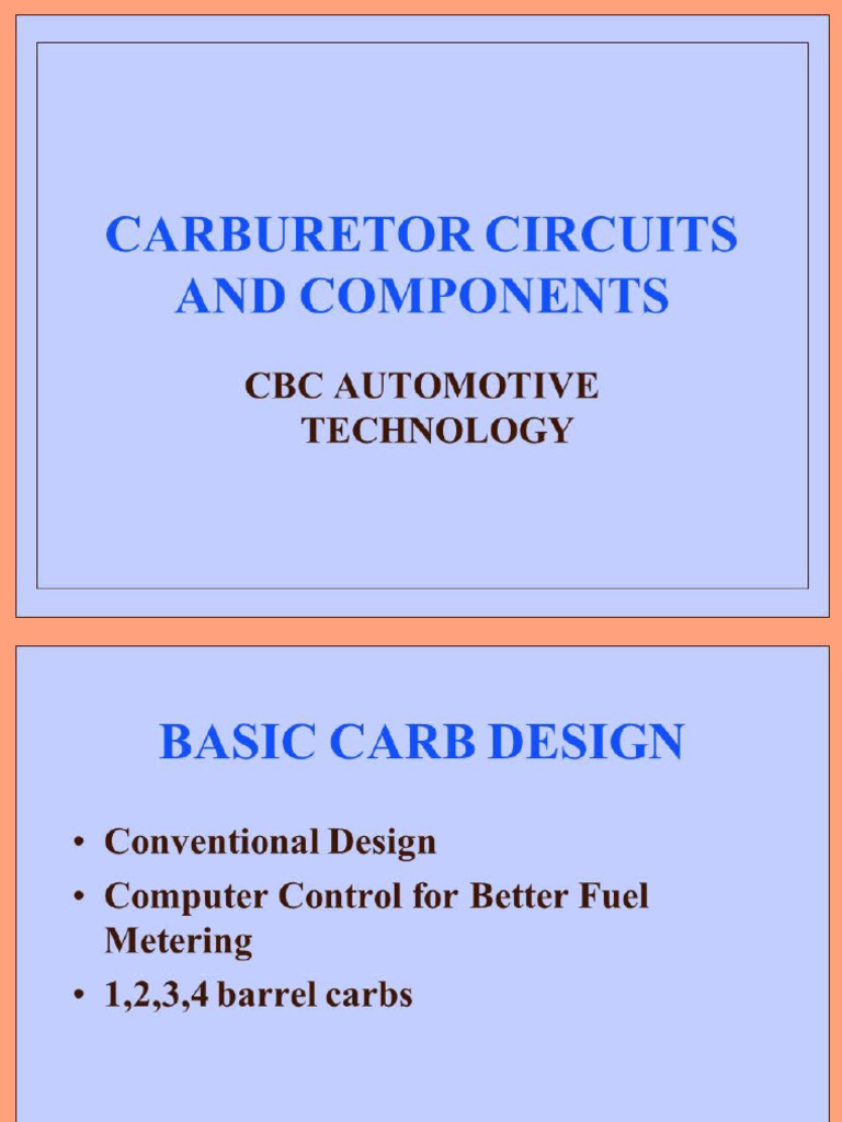 Nota Carburetor | PDF