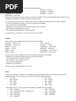 Dates in Portuguese: Days and Months | PDF