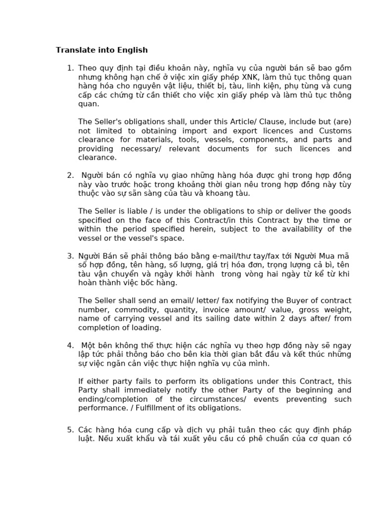 Chapter 1 - V - E Translation Exercise - To Sts | PDF