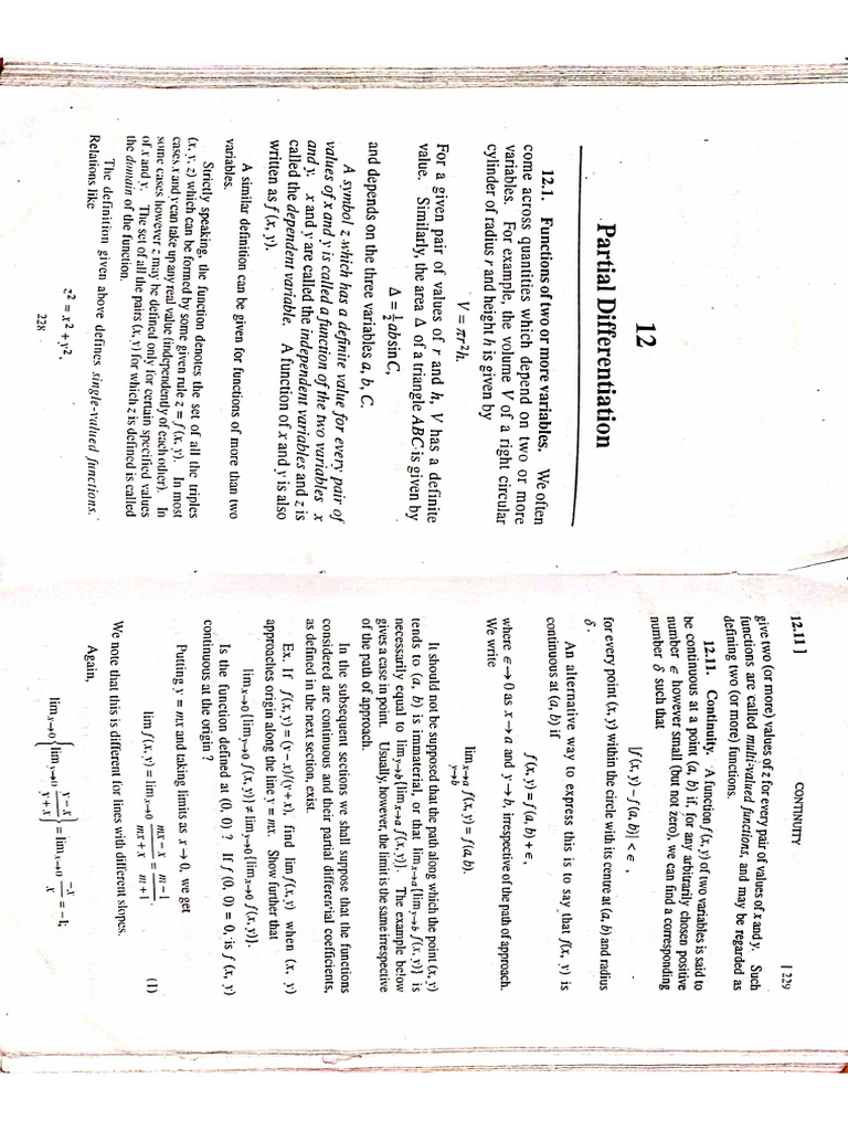 Partial Differentiation Pdf