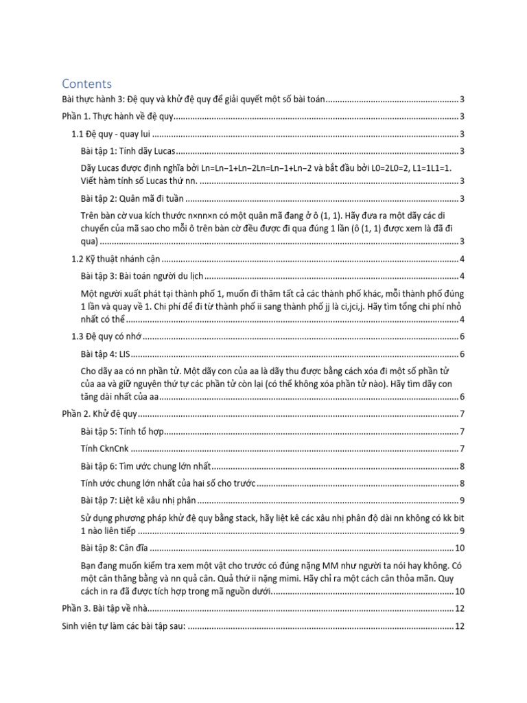 Bài TH C Hành 3-De Quy Va Khu de Quy | PDF