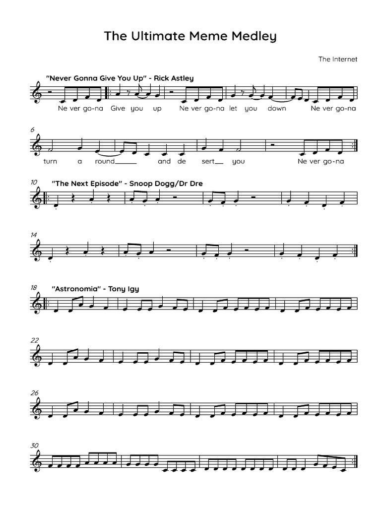 The Ultimate Meme Medley - BB | PDF