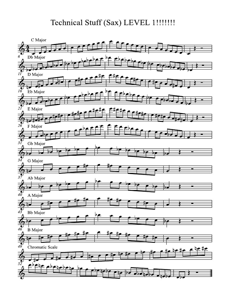 Sax Technical Stuff | PDF