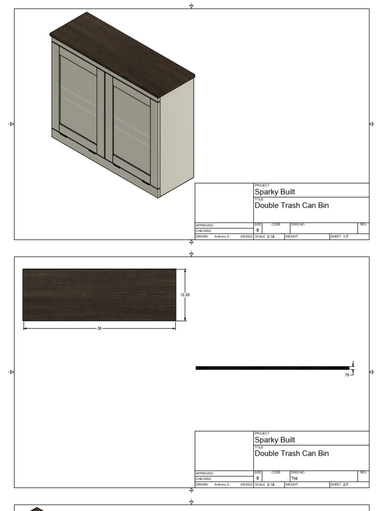 Double Trash Can Bin Design Plans | PDF