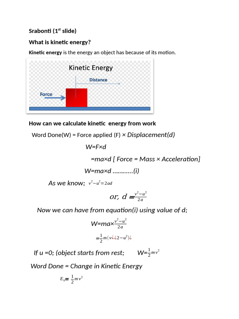 Kinetic Energy | PDF