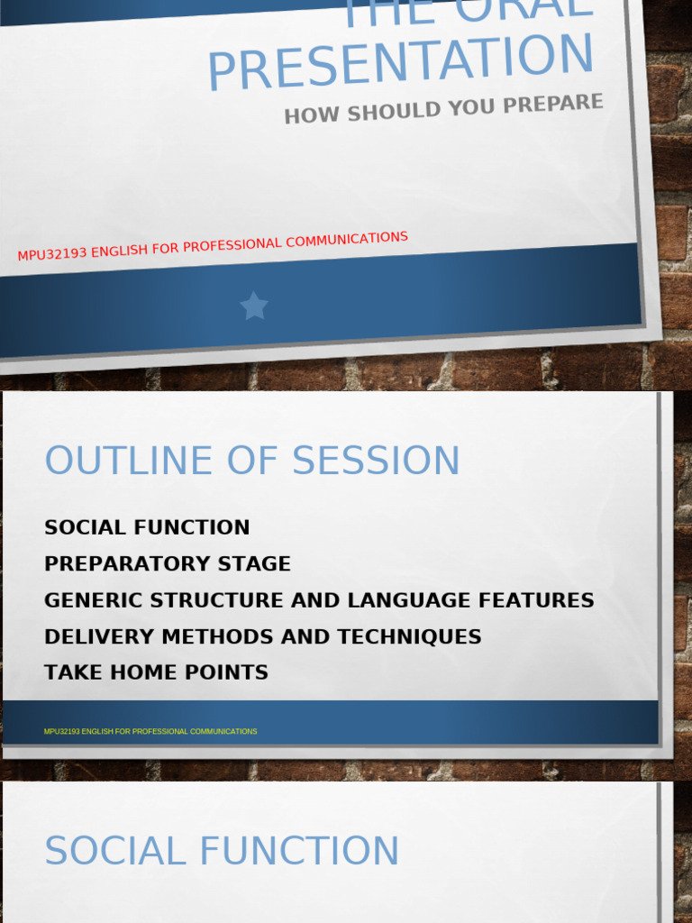 Lecture - Individual Oral Presentation | PDF | Human Communication ...