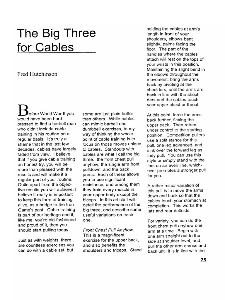 MILO Magazine, 3 Cables Articles by Fred Hutchinson (A4 Size) | PDF