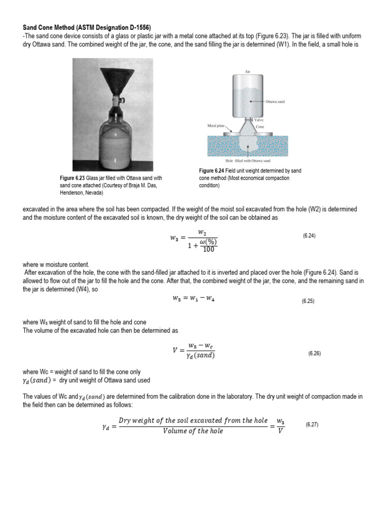 Sand Cone Method | PDF | Horticulture | Natural Materials