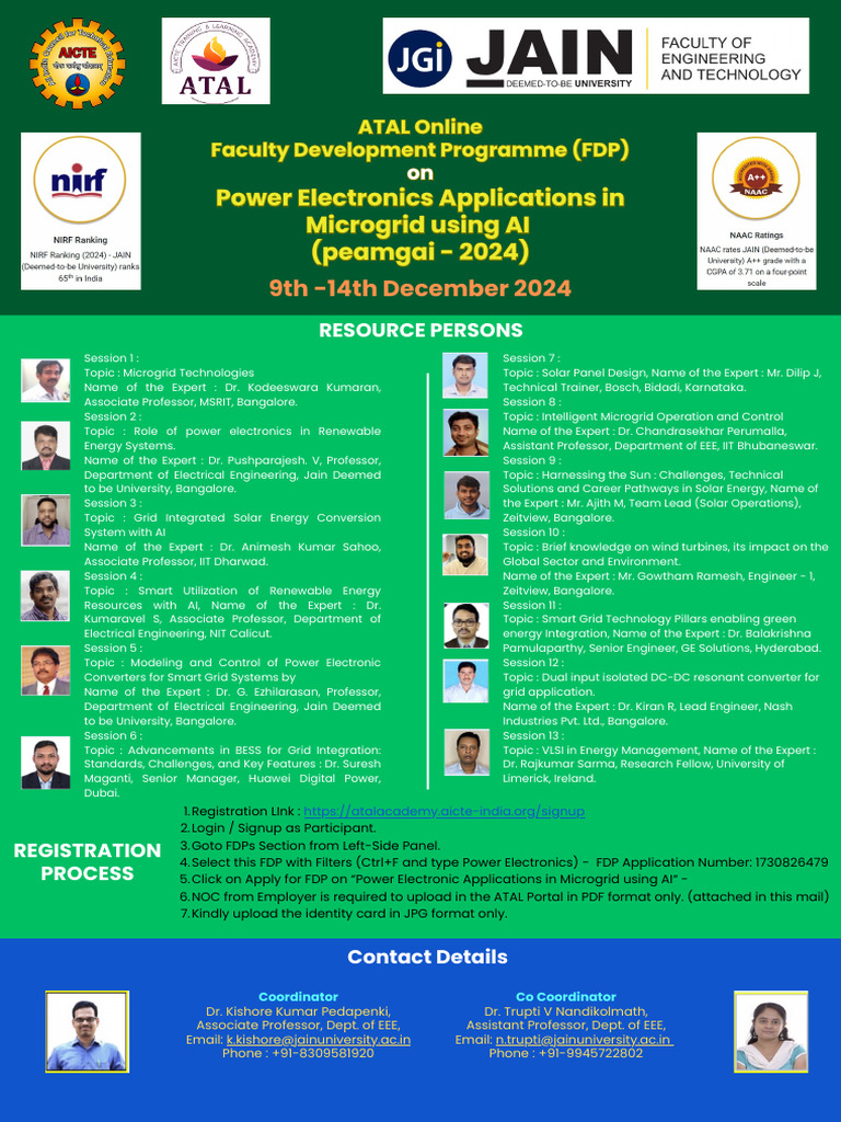 Poster - ATAL FDP | PDF | Sustainable Energy | Electrical Engineering