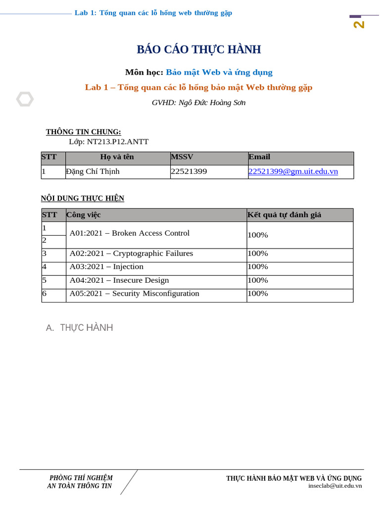 Lab 1 - Intro - CommonWebVuln | PDF