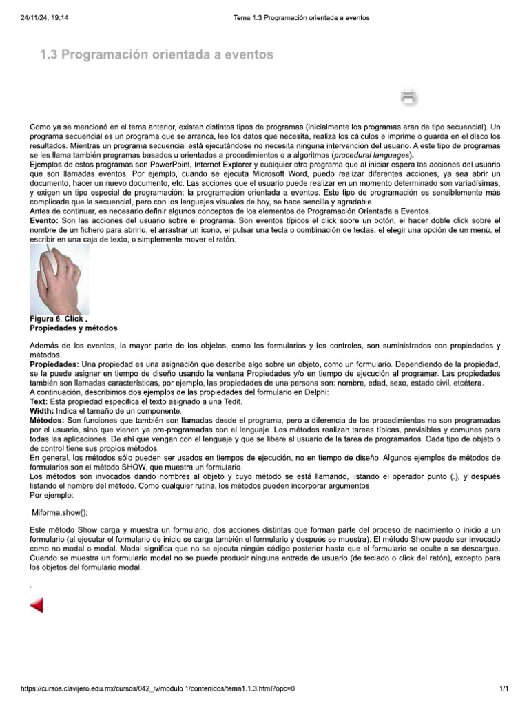 1.3 Programación Orientada A Eventos | PDF